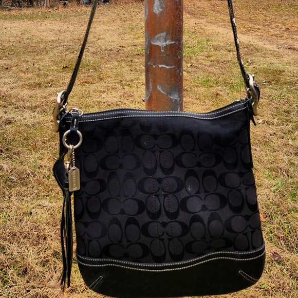 Coach | Bags | Coach Signature Canvas Leather Crossbody Bag Purse 9362 | Poshmark